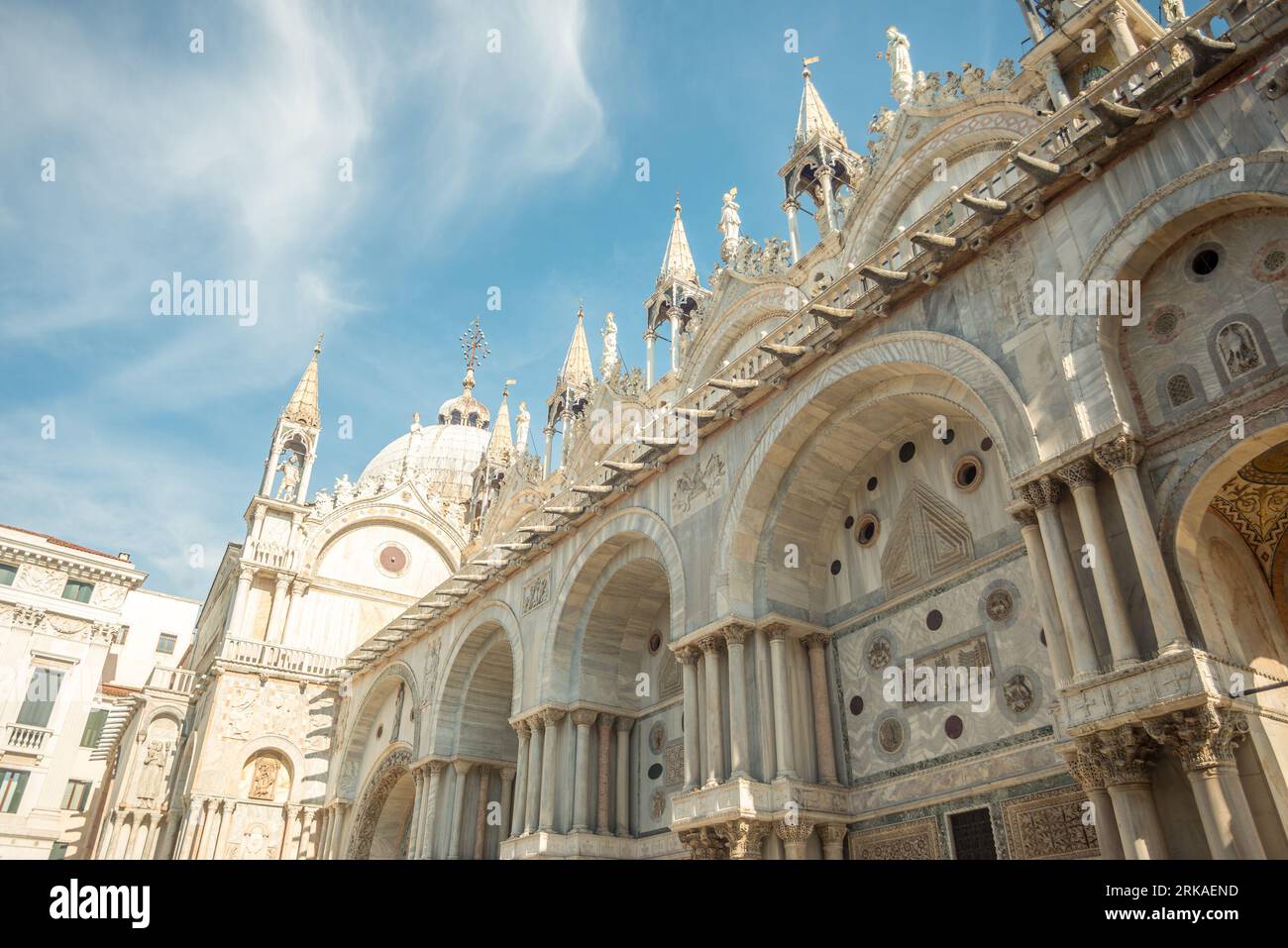 church, historic monument in the center of venice, architectural style ...