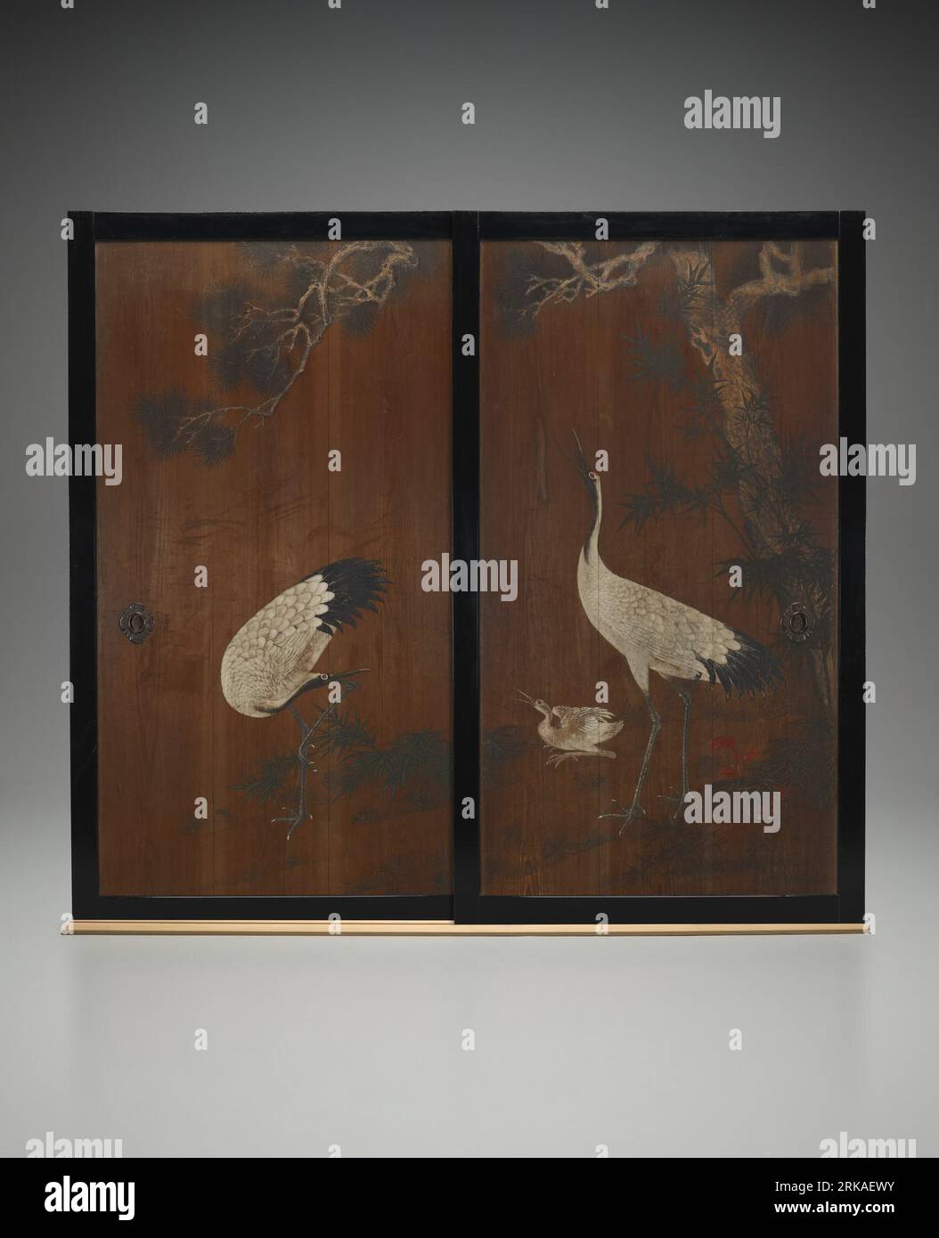 Wooden Sliding Doors (Itado) mid 19th century by Mori Kansai Stock ...