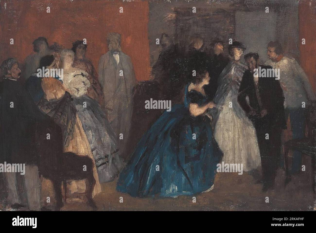 Der Empfang der blauen Dame circa 1855 by Wilhelm Lindenschmit the ...