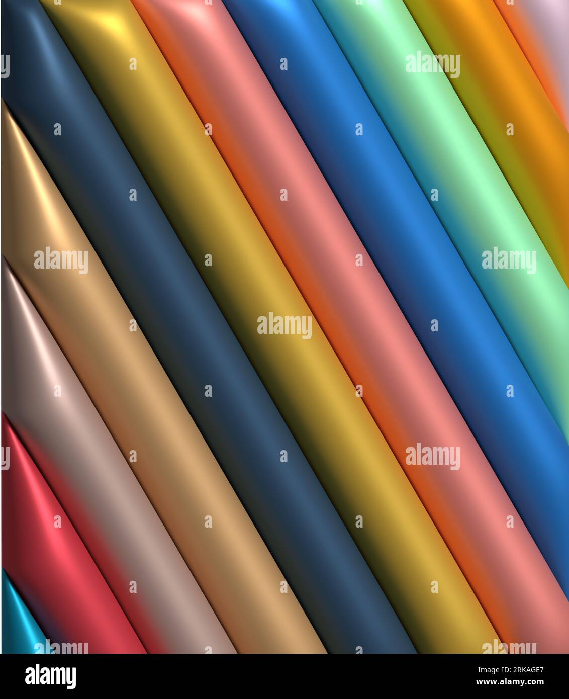 Multicolored inflated lines with a shiny surface, 3D rendering illustration Stock Photo - Alamy
