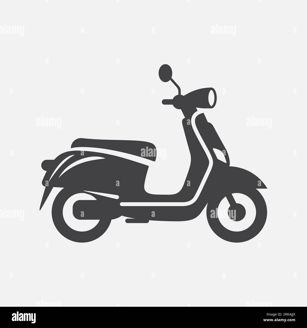 Vector Black Motorbike Icon. Simple Minimalistic Vector Bike Silhouette ...