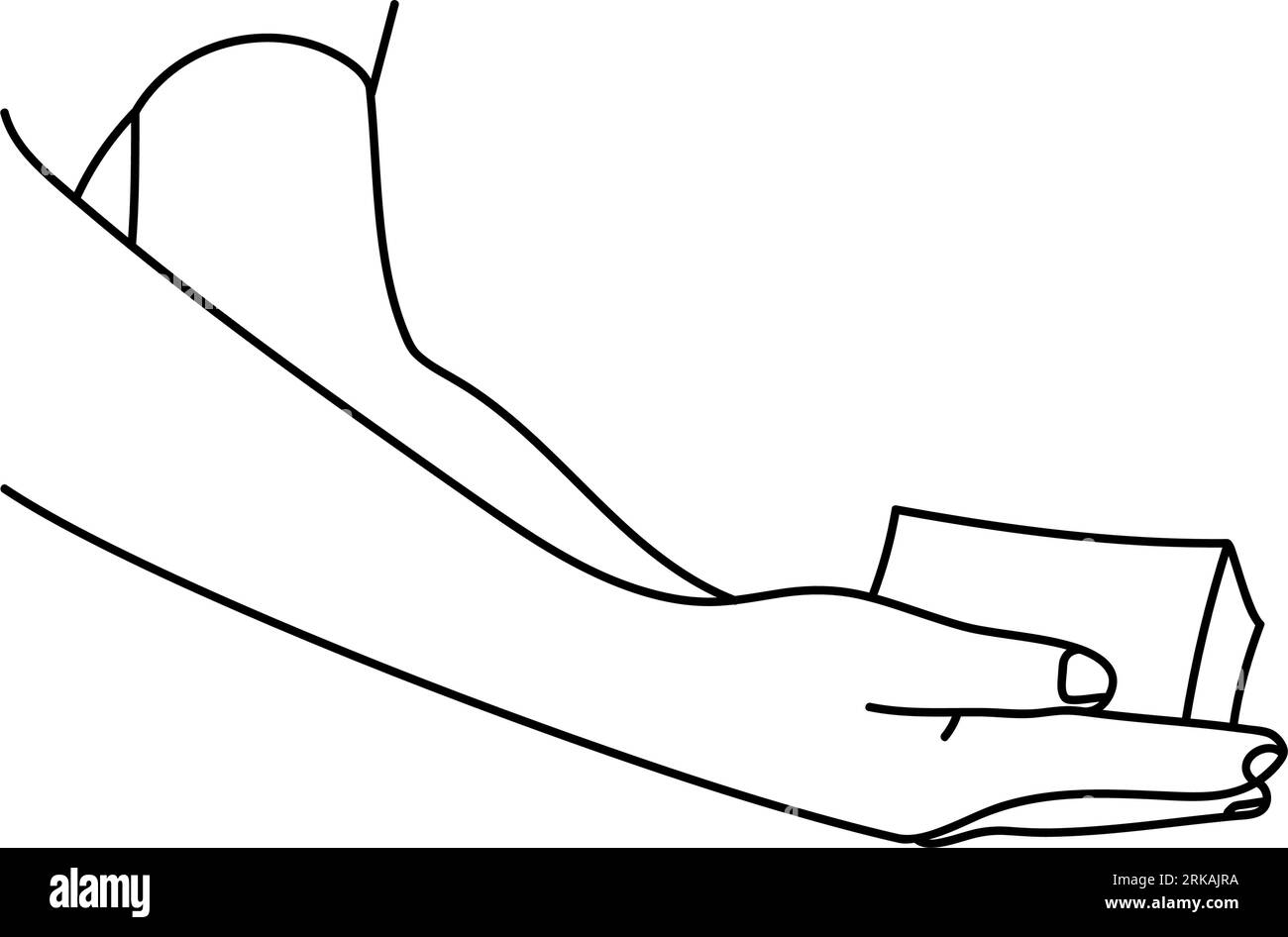 Line art of human hands, signs and gestures isolated vector ...