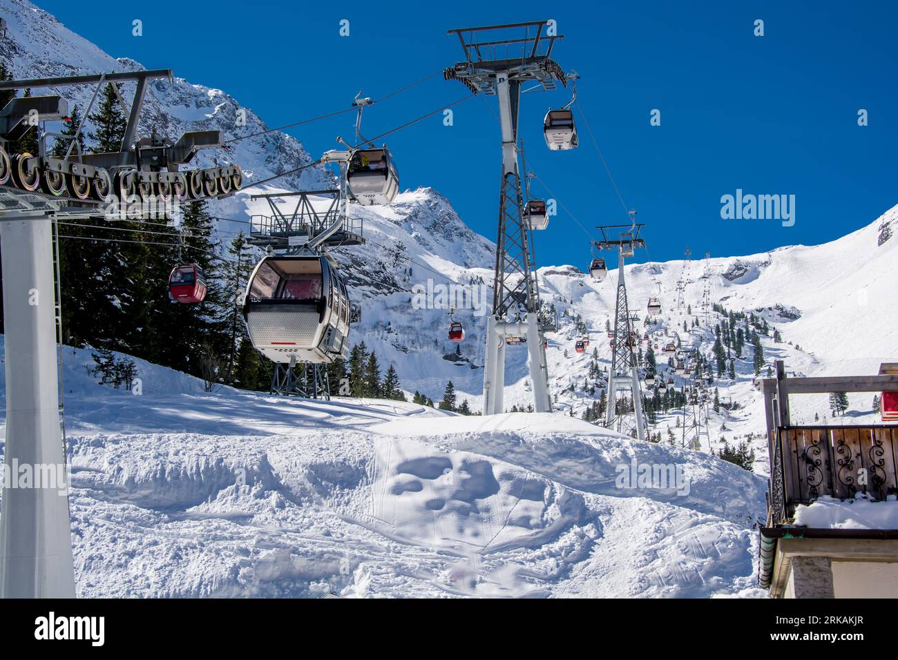 Ski resort of Neustift Stubai glacier Austria Stock Photo - Alamy
