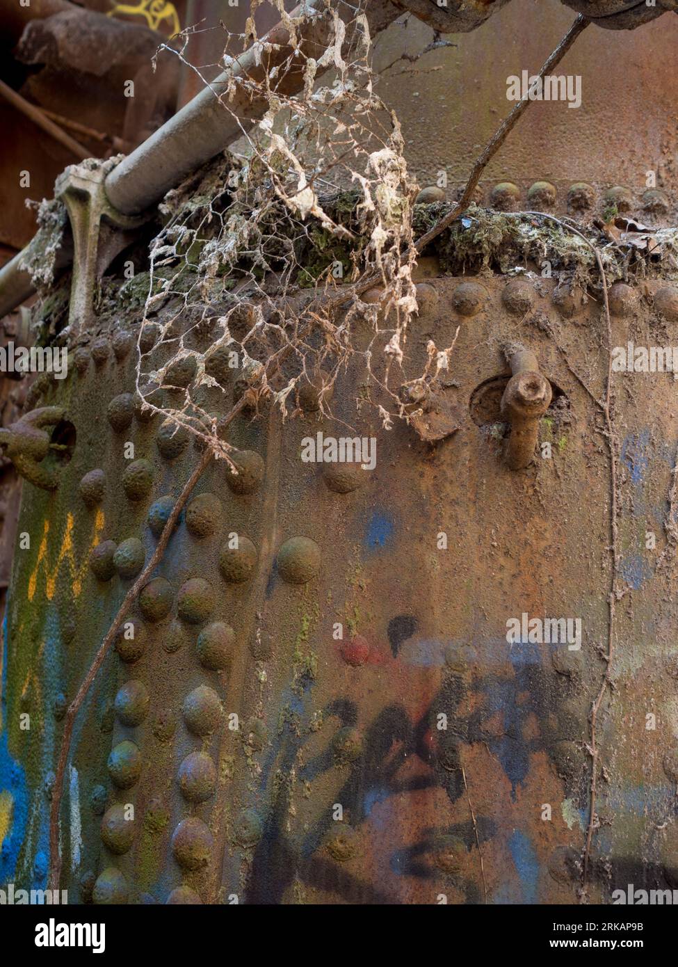 Abstract abandoned rust and graffiti Stock Photo - Alamy