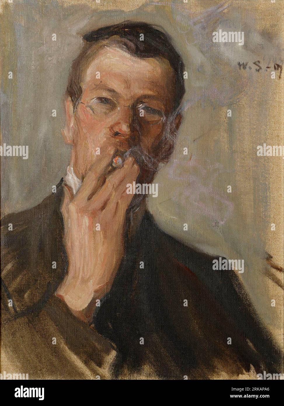 Portrait of the Artist Ali Munsterhjelm 1907 by Vilho Sjöström Stock ...