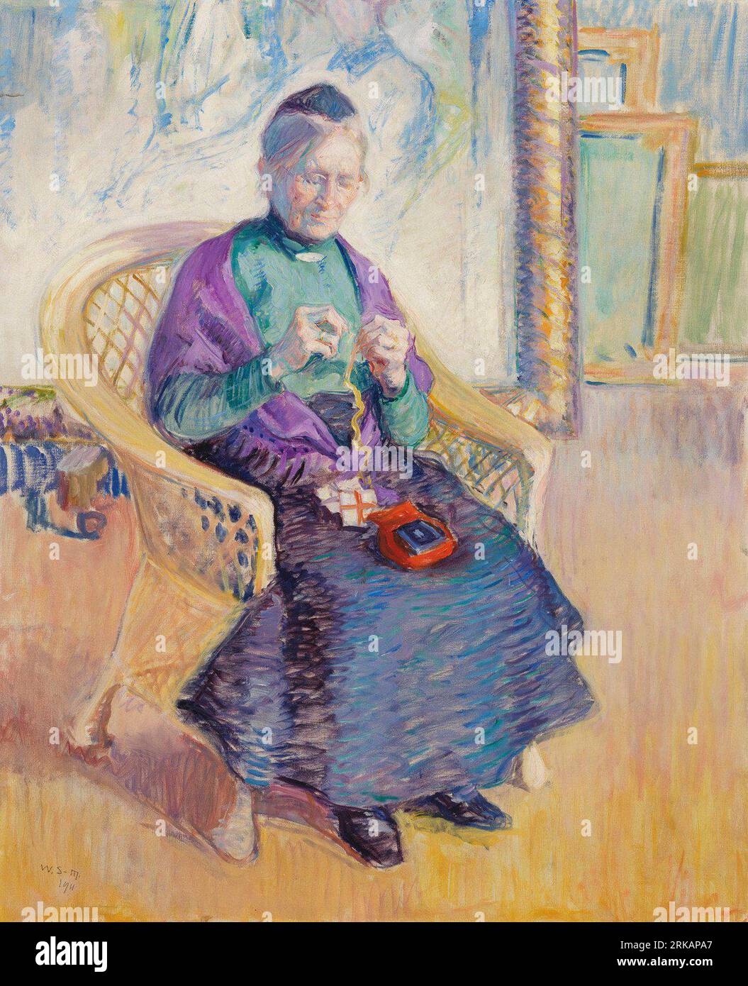 My Mother-in-Law 1911 by Vilho Sjöström Stock Photo - Alamy
