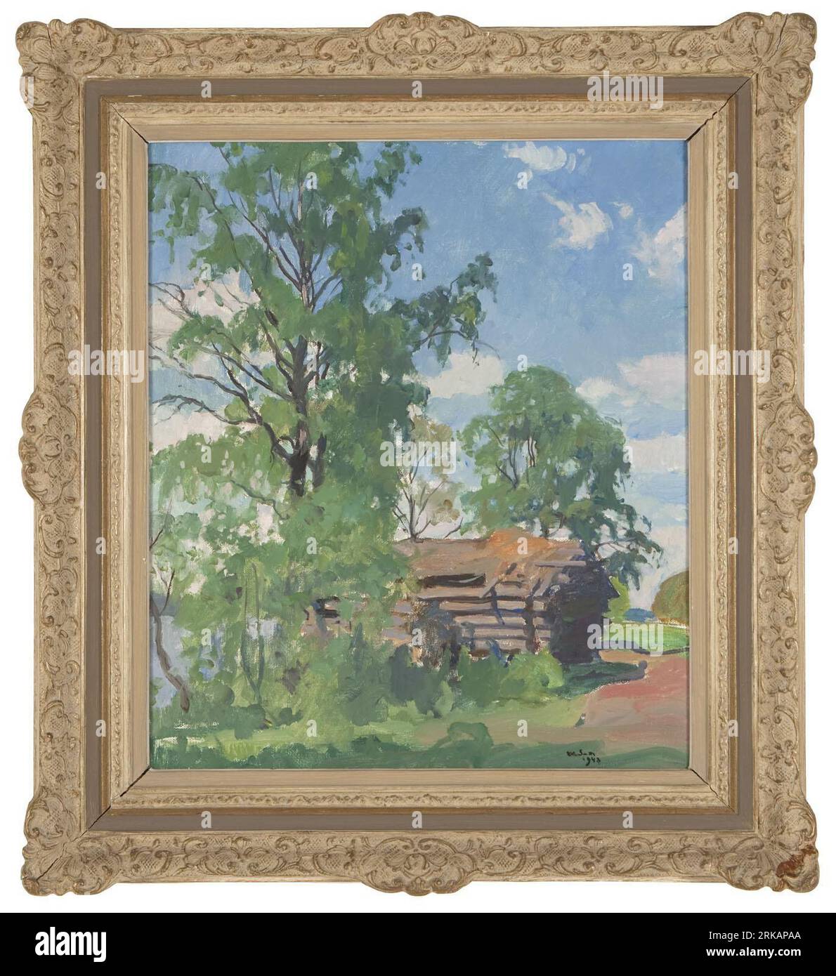 Summer Landscape 1943 by Vilho Sjöström Stock Photo - Alamy