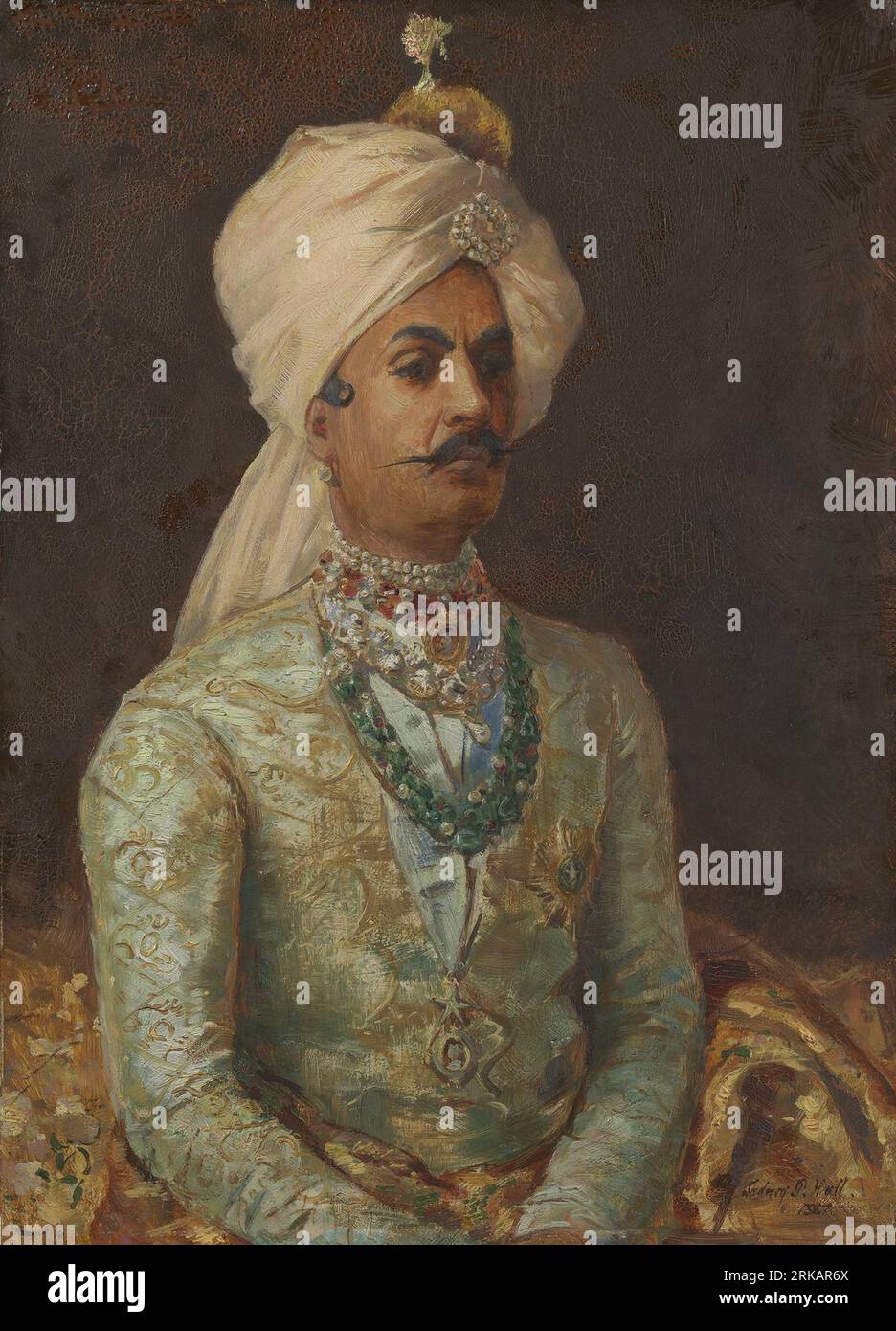 Sir Pratap Singh (1845-1922) 1887 by Sydney Prior Hall Stock Photo - Alamy