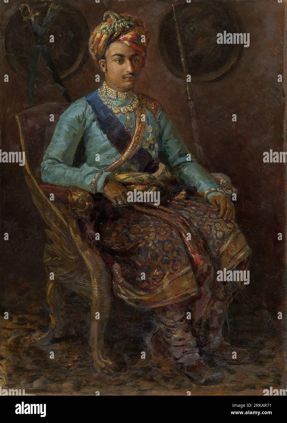 The Maharao of Cutch (1866-1942) 1887 by Sydney Prior Hall Stock Photo ...