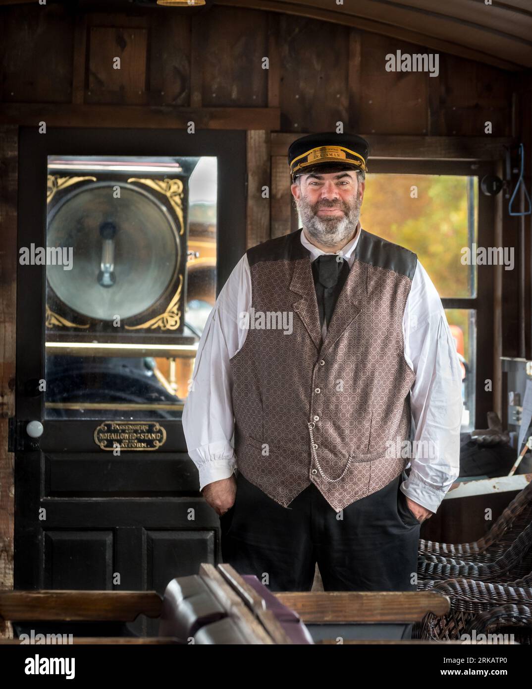 Train conductor on an historic steam train. Photo by Liz Roll Stock ...