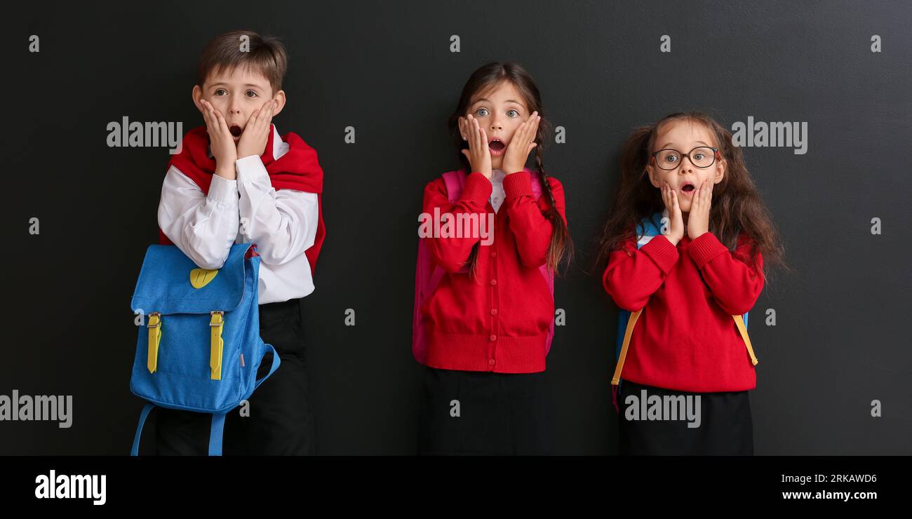 Surprised children class hi-res stock photography and images - Alamy