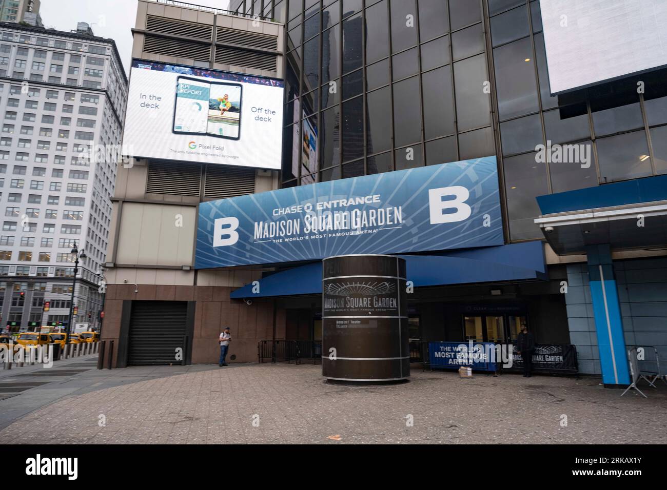 New York, New York, USA. 24th Aug, 2023. The Gate B entrance to MSG on ...