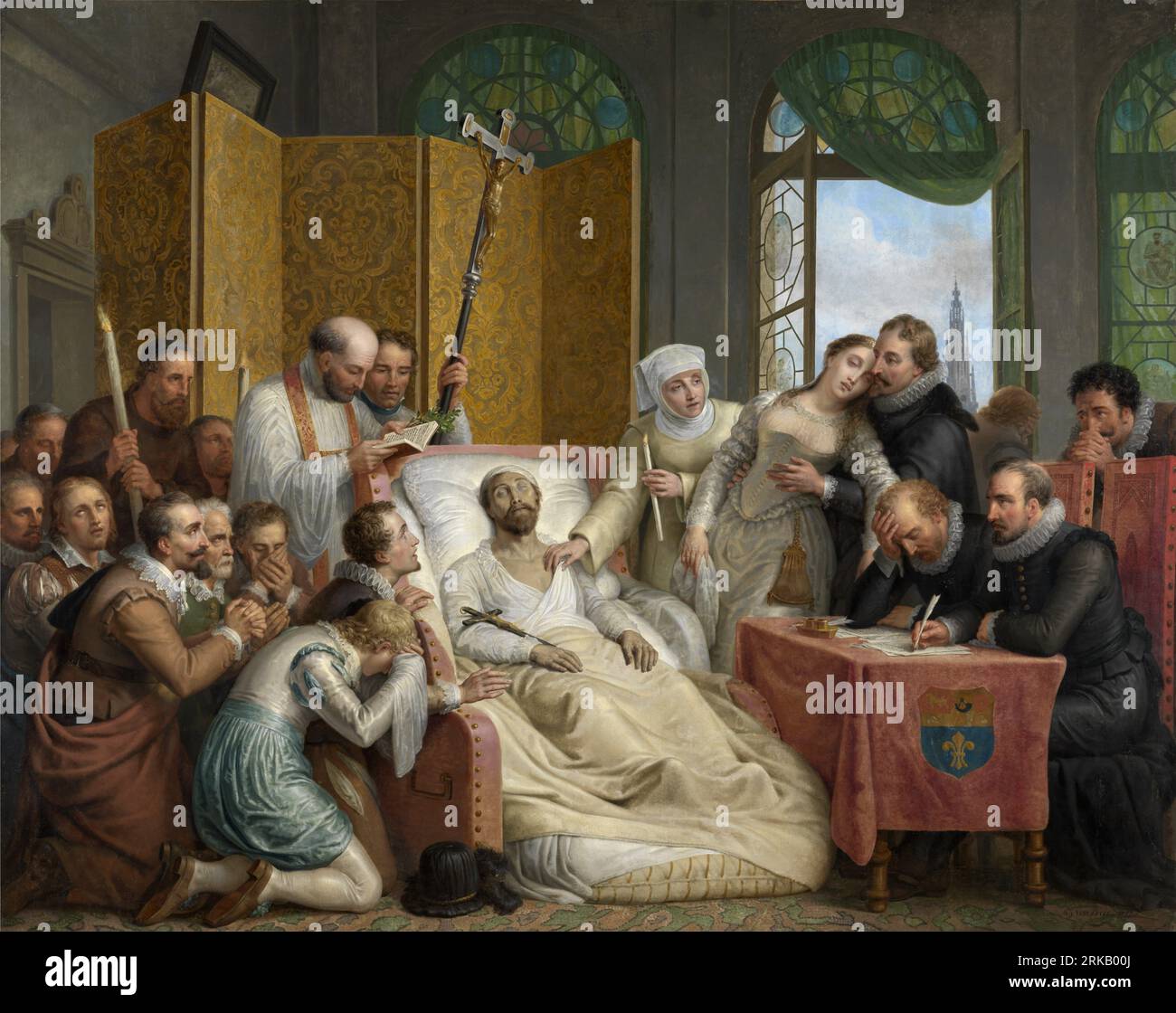 The Death of Peter Paul Rubens 1827 by Mattheus Ignatius van Bree Stock ...