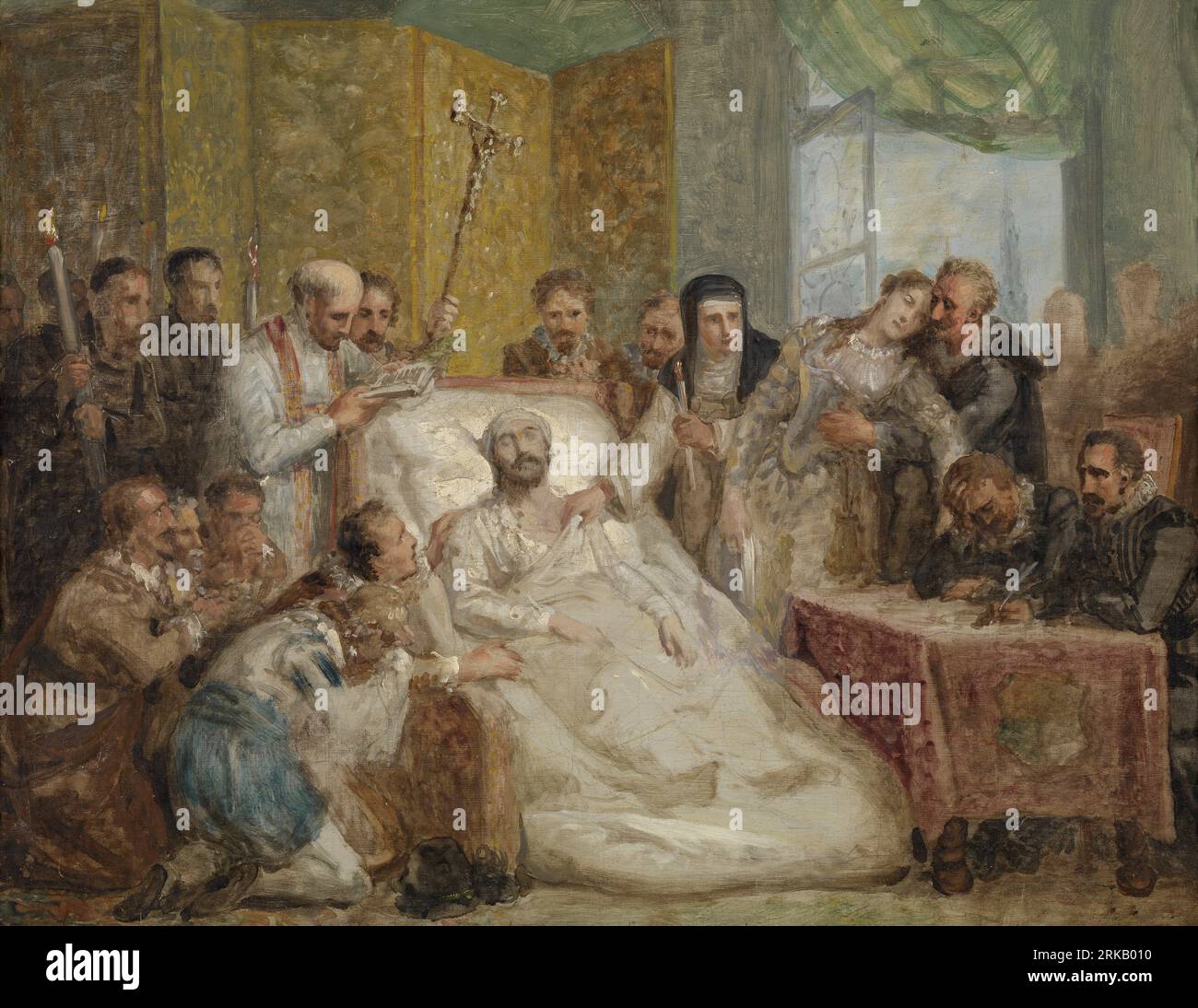 The Death of Peter Paul Rubens 1827 by Mattheus Ignatius van Bree Stock ...