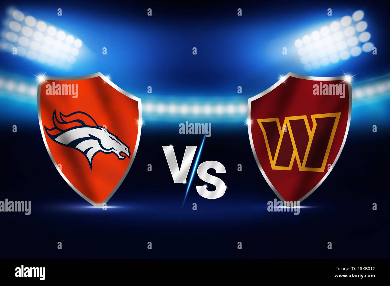 Broncos Vs Commanders match fixture backdrop wallpaper, American ...