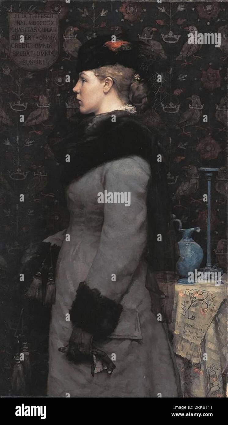 Julia Thiersch 1881 by Carl Gustaf Hellqvist Stock Photo - Alamy