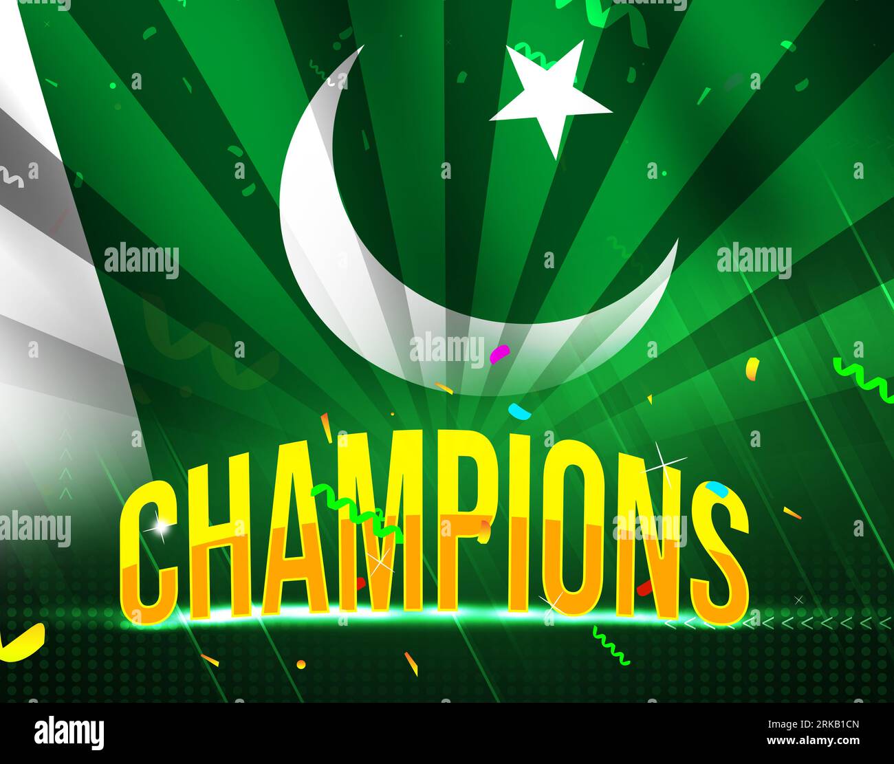 Champions Pakistan celebratory background with flag and patriotic ...