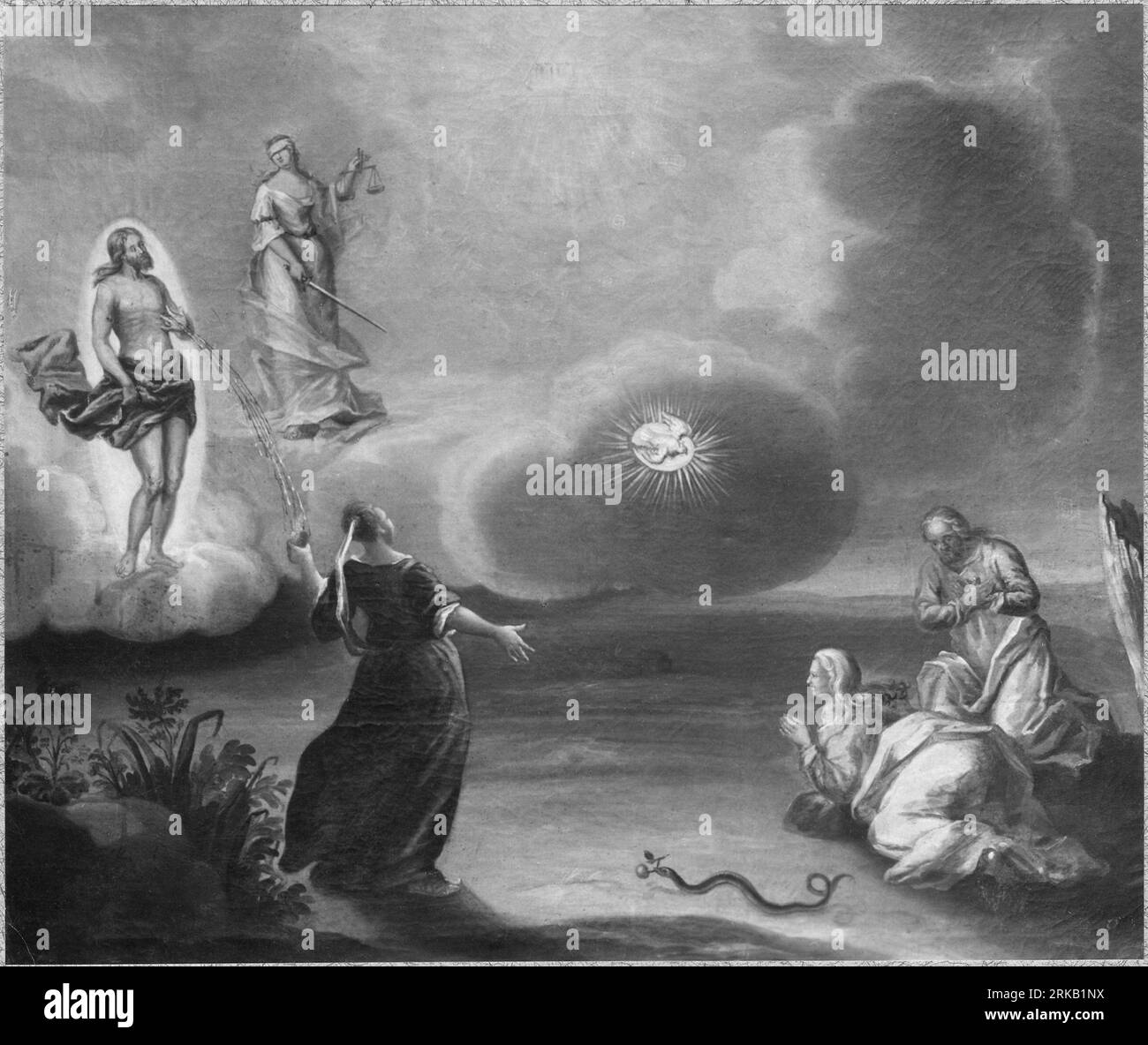 Christ and the uprightness 1735 by David von Cöln Stock Photo - Alamy