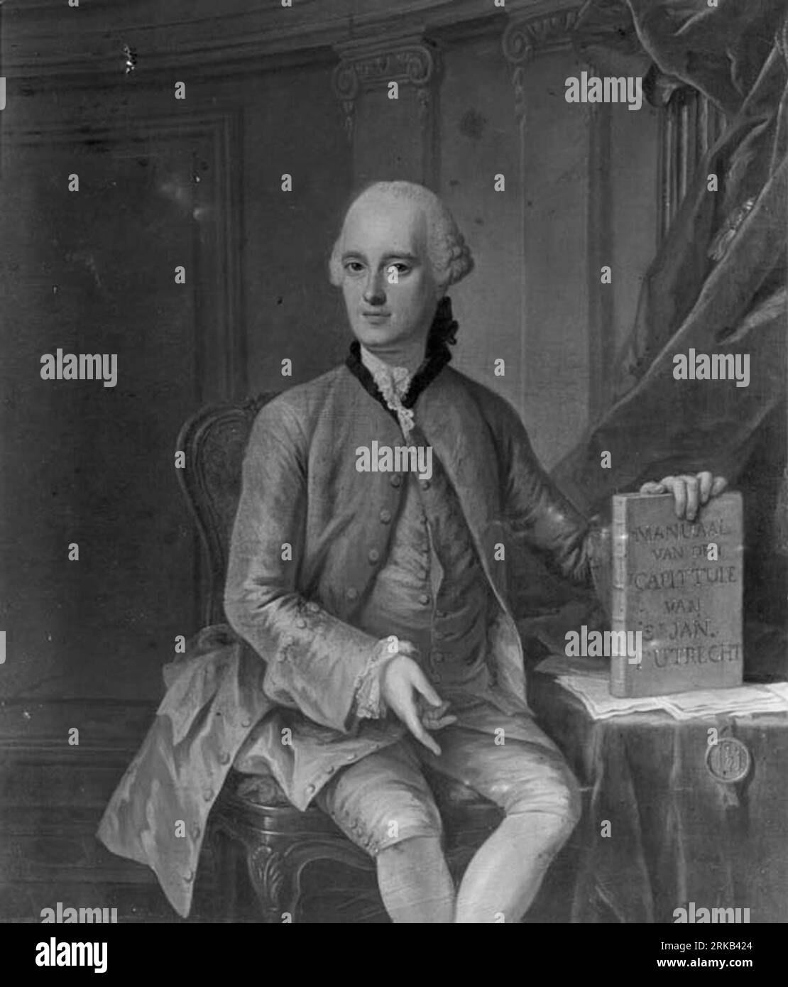 Portrait of Nicolaas Kien (1731-1812) 1765 by Guillaume de Spinny Stock ...