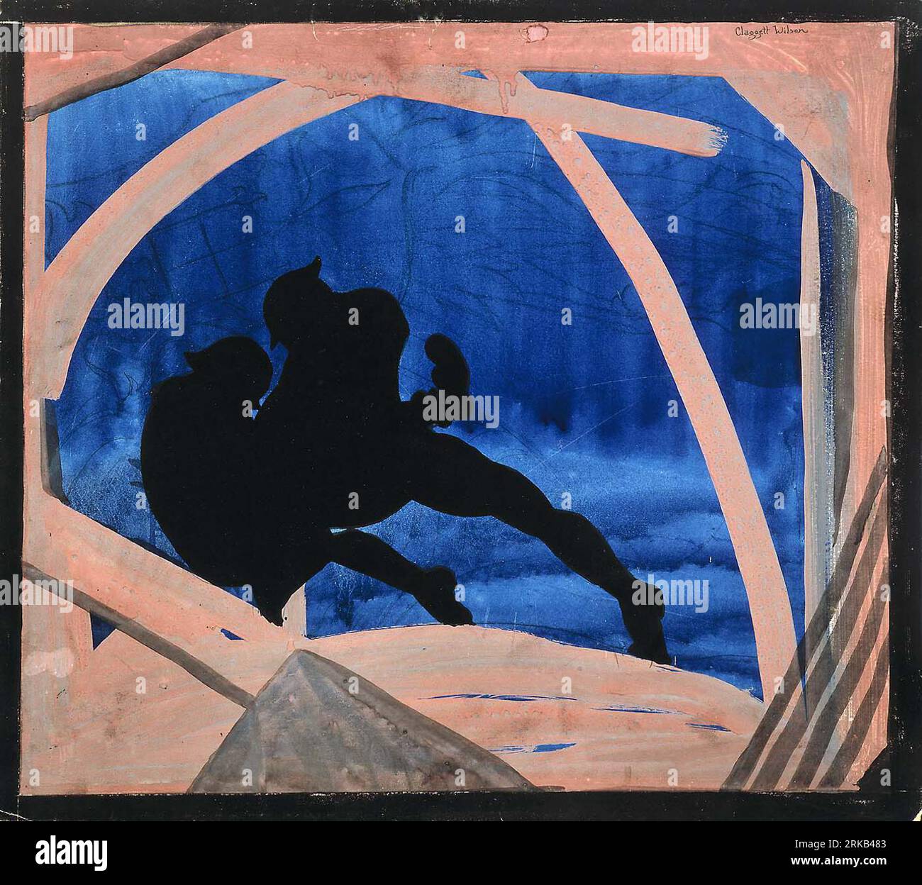 Encounter in the Darkness circa 1919 by Claggett Wilson Stock Photo - Alamy