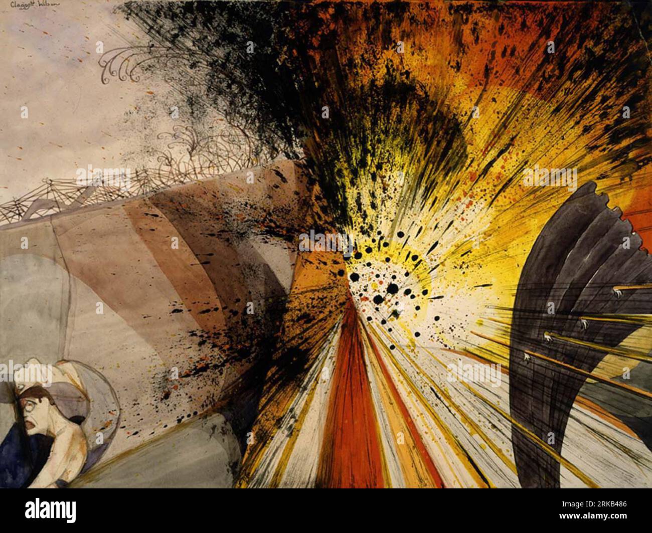 Flower of Death--The Bursting of a Heavy Shell--Not as It Looks, but as ...