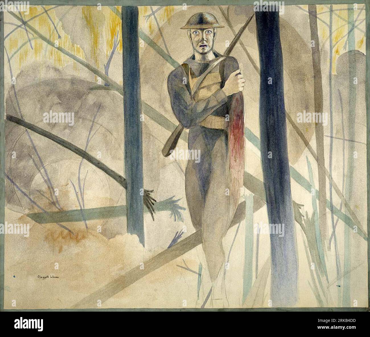 Runner Through the Barrage, Bois de Belleau, Chateau Thierry Sector ...