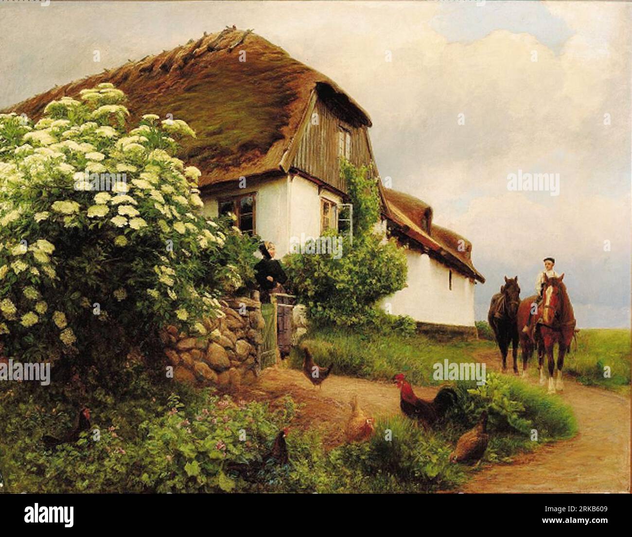 Behind the garden. 1904 by Hans Ole Brasen Stock Photo - Alamy