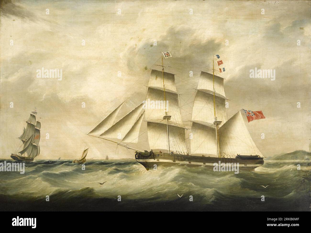 The full-rigged ‚James Ray‘ 1834 by Joseph Heard Stock Photo - Alamy