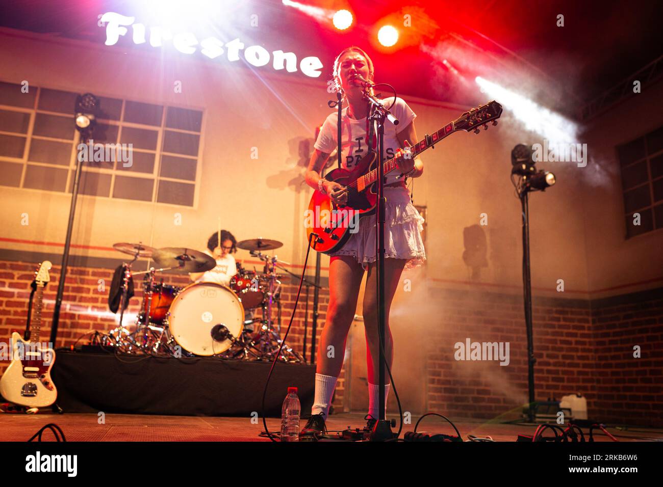 Paris, France. 23rd Aug, 2023. Nieve Ella performs on stage during the ...