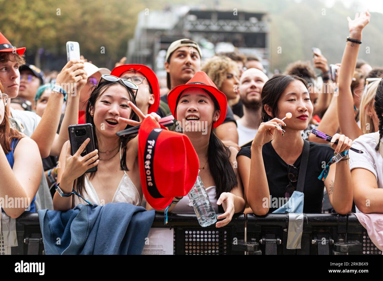 Paris, France. 23rd Aug, 2023. Crowds of people seen at the main stage ...