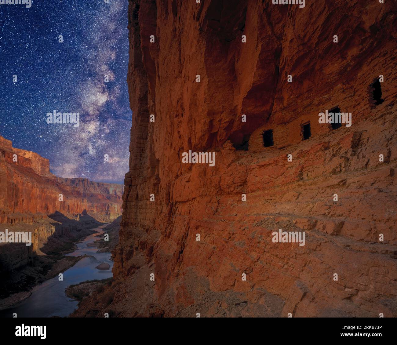 Nankoweap Ruin and MIlky Way, Grand Canyon National Park, Arizona ...