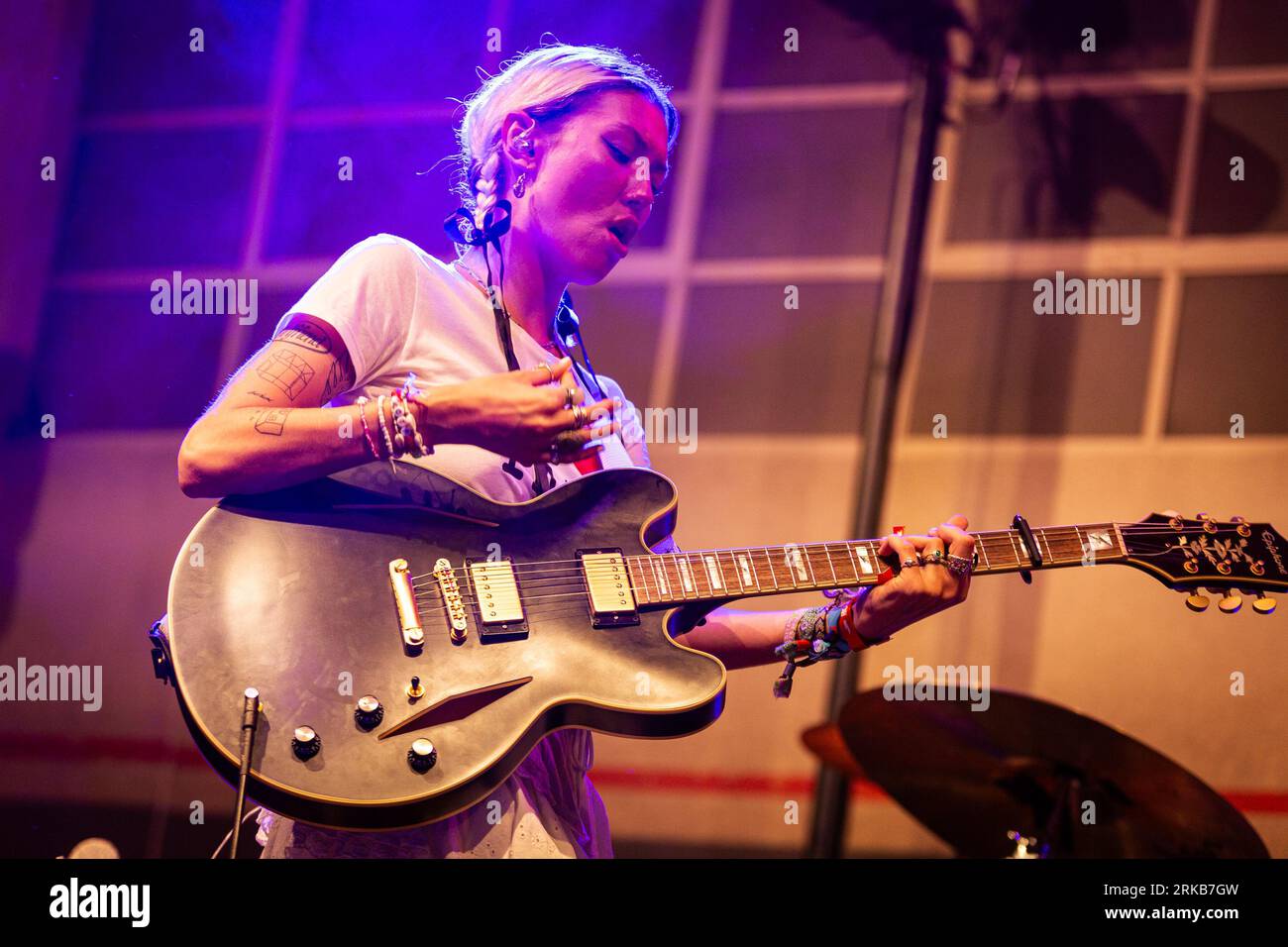 Paris, France. 23rd Aug, 2023. Nieve Ella performs on stage during the ...