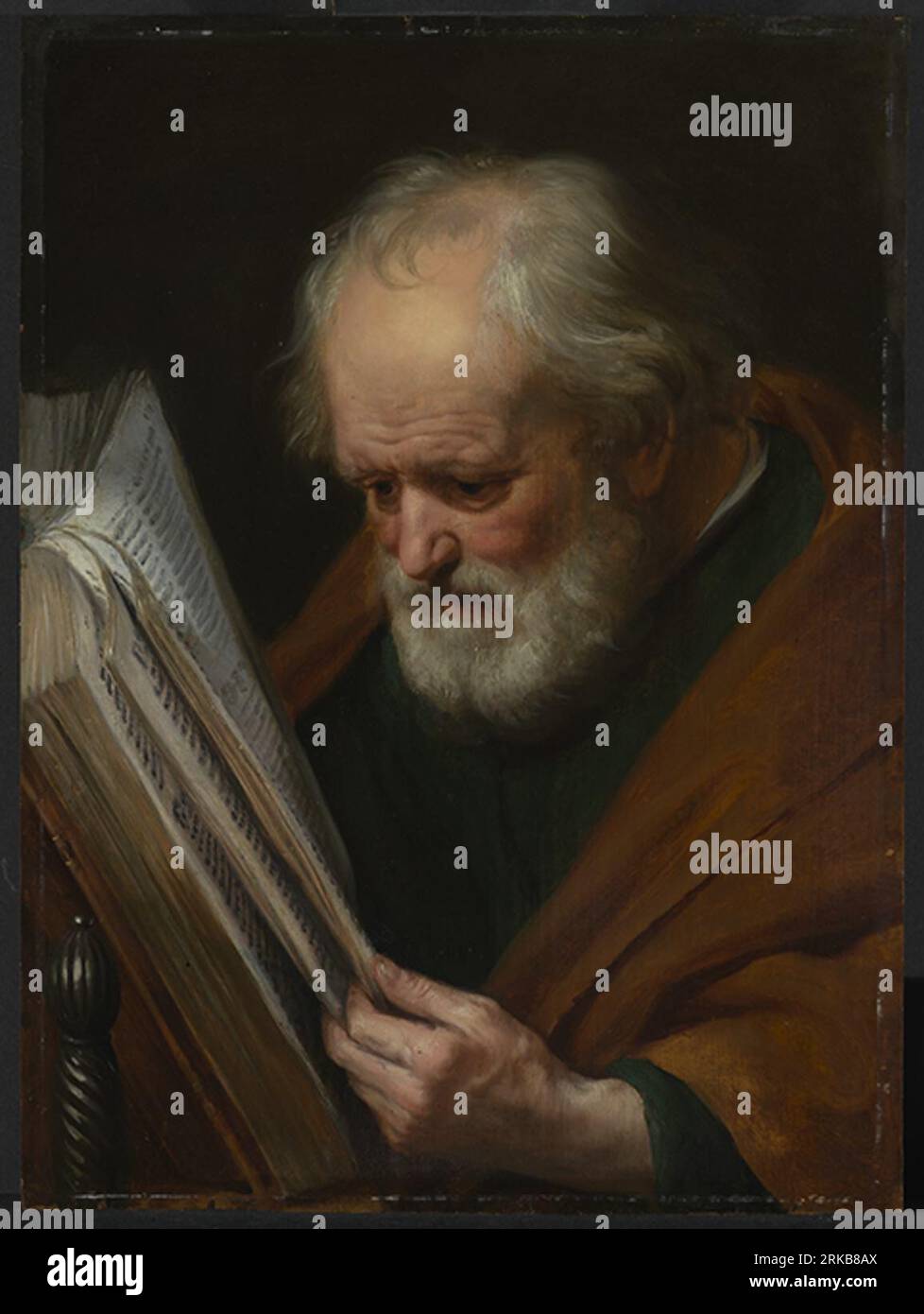 Half figure of an apostle reading between 1627 and 1672 by Hendrick ...