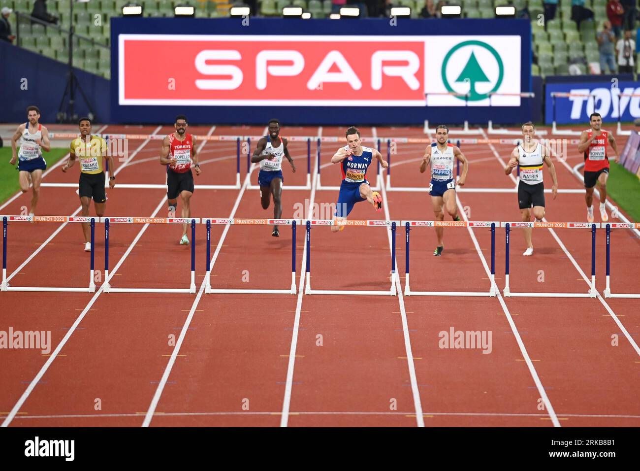 Karsten Warholm (Gold, Norway), Wilfried Happio (Silver, France ...