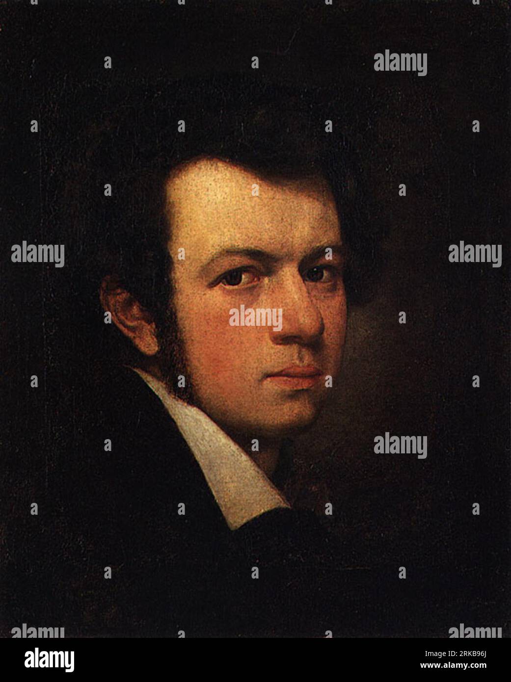 Self-portrait by Augusto Roquemont 1828-1851 by Auguste Roquemont Stock ...