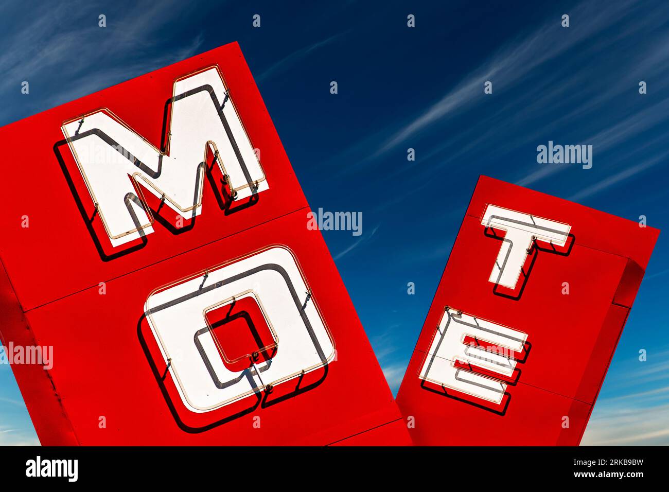 Mo-Te more tea composite signage Stock Photo - Alamy