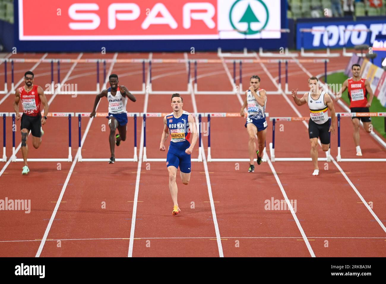Karsten Warholm (Gold, Norway), Wilfried Happio (Silver, France ...
