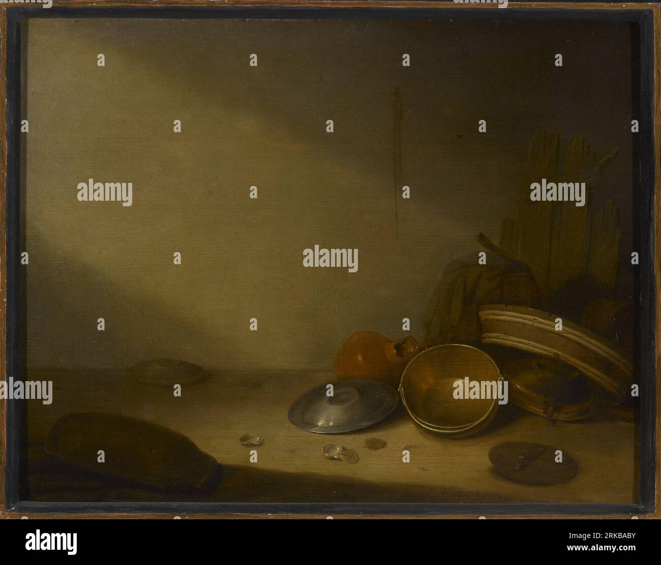 Still life with old dishes 1631 by Pieter Symonsz Potter Stock Photo ...