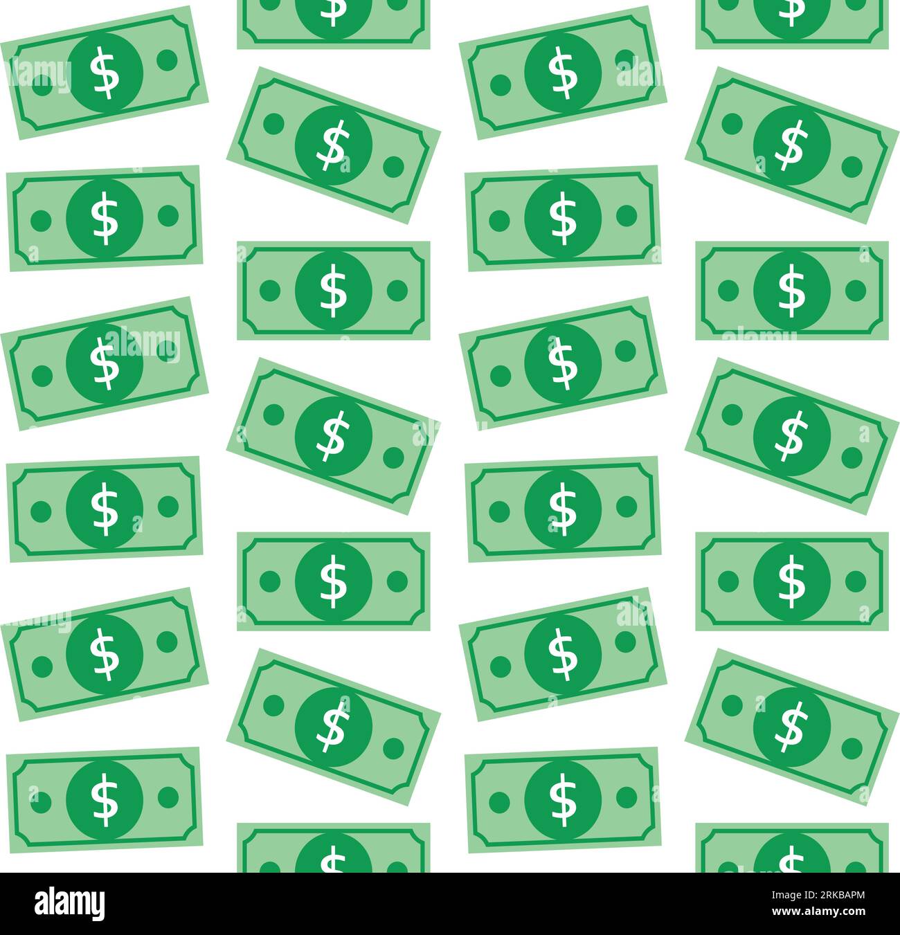 Vector seamless pattern of flat dollar isolated on white background ...