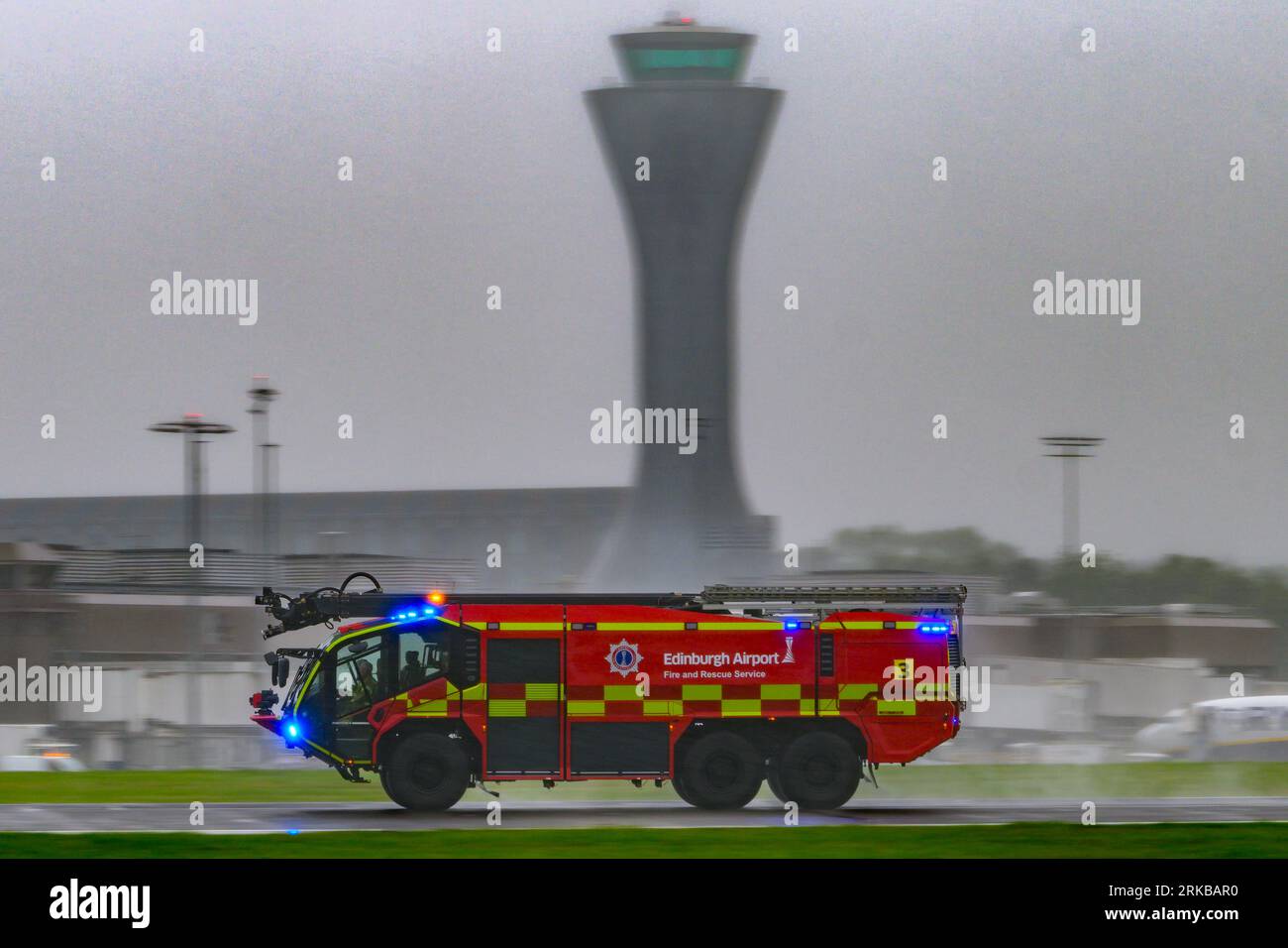 An Edinburgh Airport Fire Service Rosenbauer Panther Fire Truck Heads ...