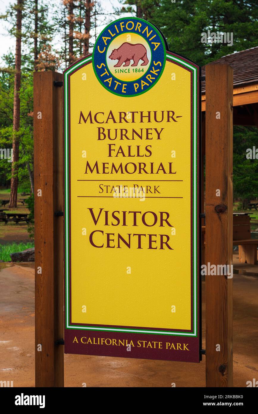 Mcarthur burney falls interpretive sign hi-res stock photography and ...