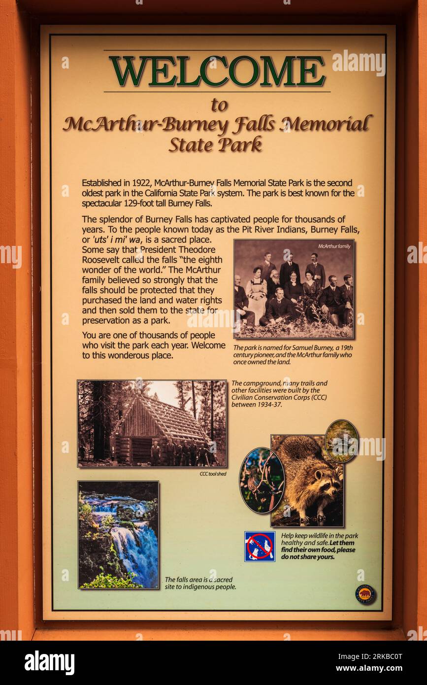 Burney falls visitor information hi-res stock photography and images ...