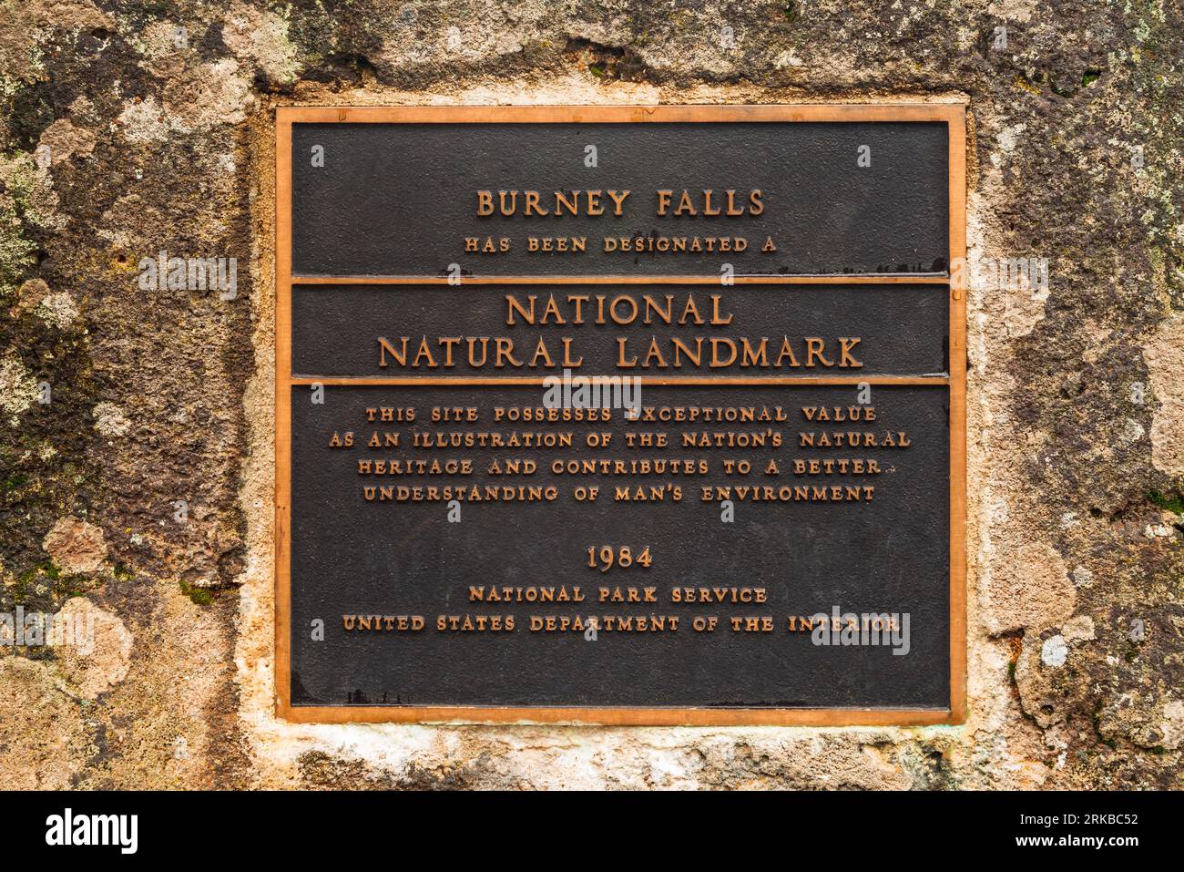 Mcarthur burney falls interpretive sign hi-res stock photography and ...
