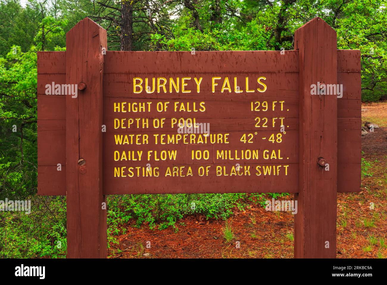 Mcarthur burney falls interpretive sign hi-res stock photography and ...