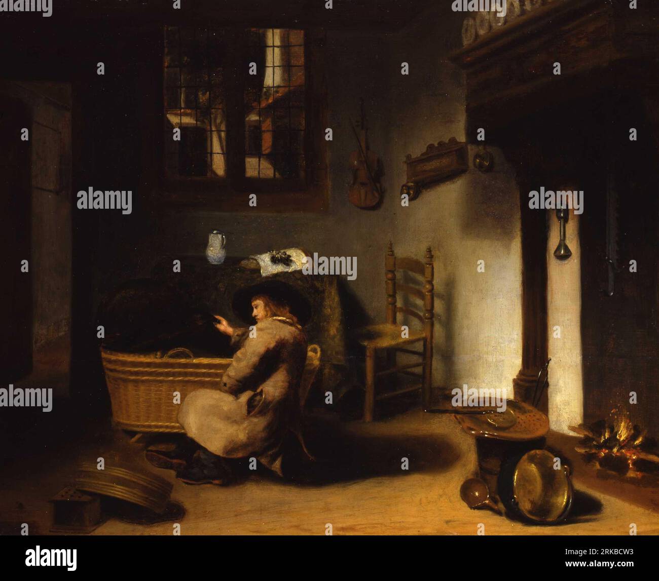 Interieur between 1645 and 1674 by Cornelis Bisschop Stock Photo - Alamy