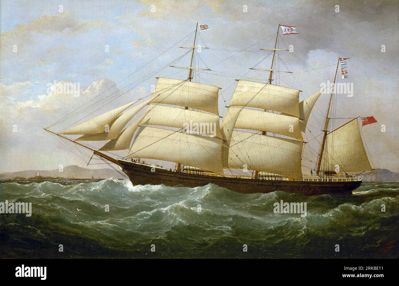 The barque Joseph Cunard 1839 by Samuel Walters Stock Photo - Alamy