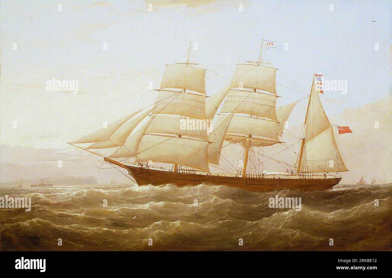 The barque J P Smith 1840 by Samuel Walters Stock Photo - Alamy