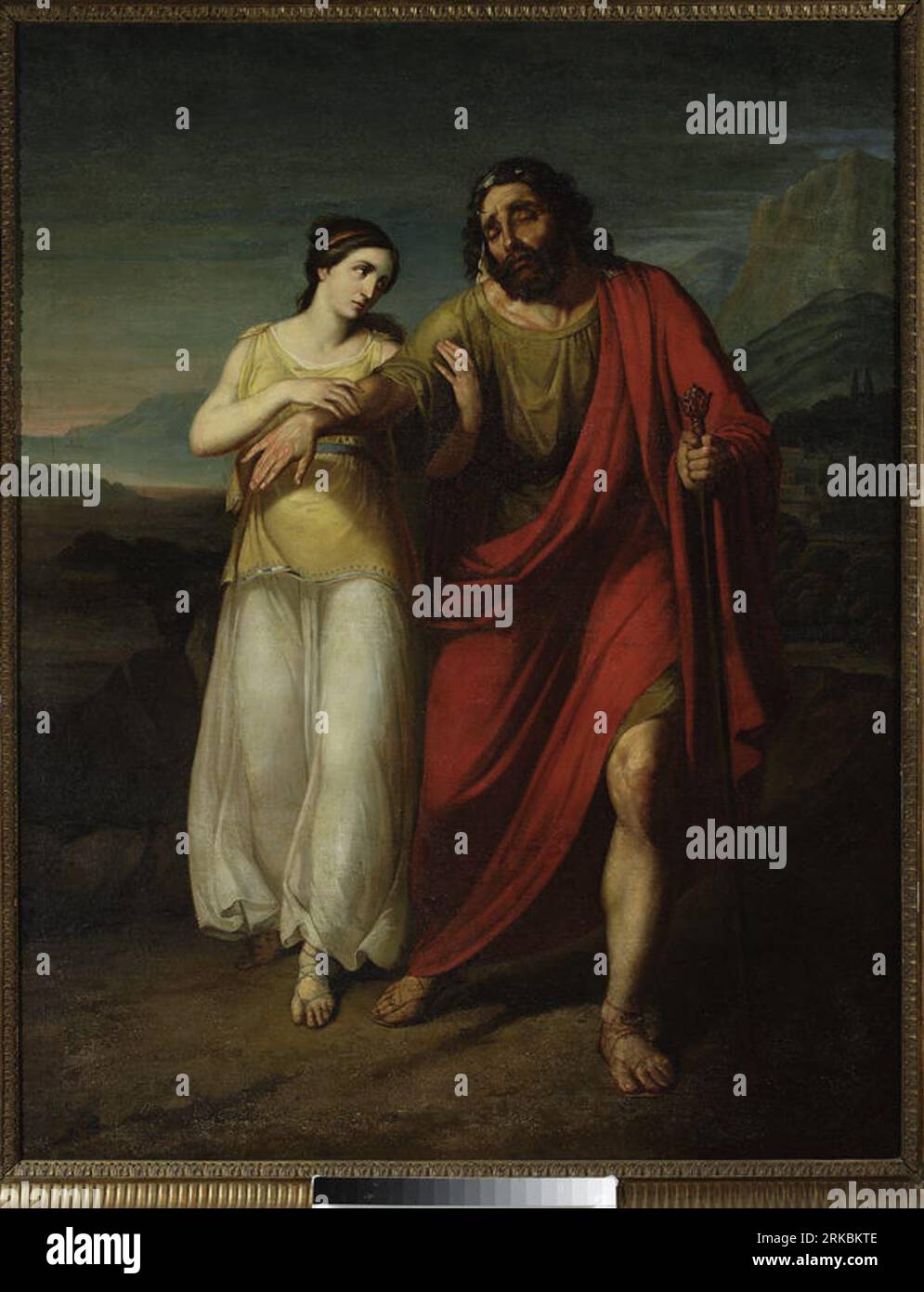 Oedipus and Antigone. from 1825 until 1828 by Aleksander Kokular Stock ...