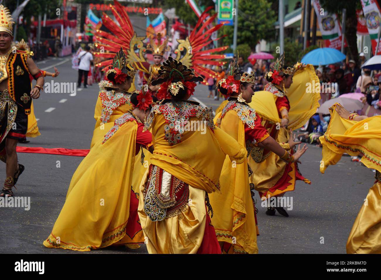 Tuwu dance from north sumatera at BEN Carnival. This dance is a sign of ...