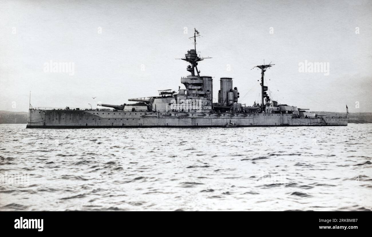 The Royal Navy battleship HMS Barham c. 1918-1931 Stock Photo - Alamy